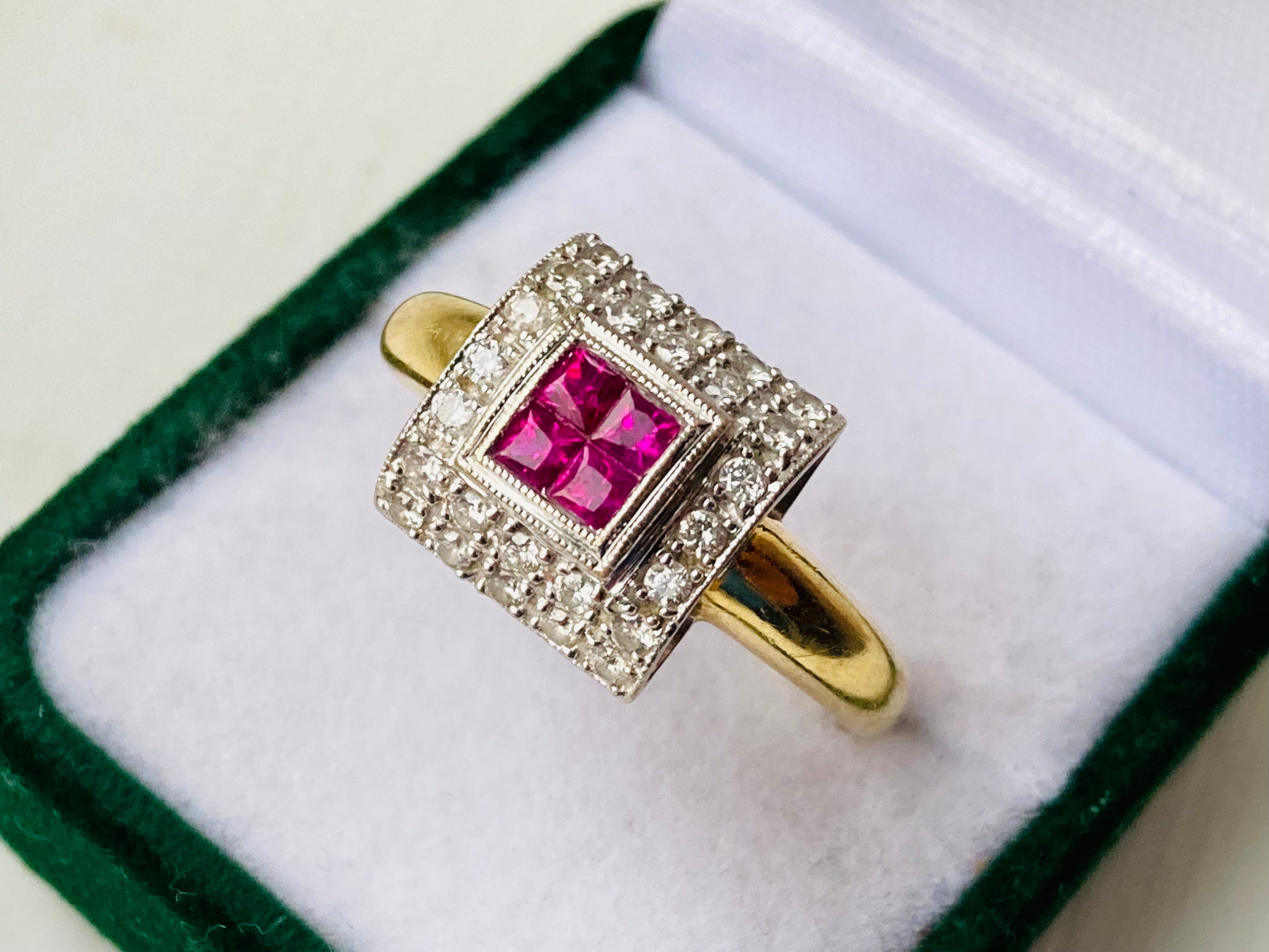 18ct Gold Ruby & Diamond Ring – Ring-Life
