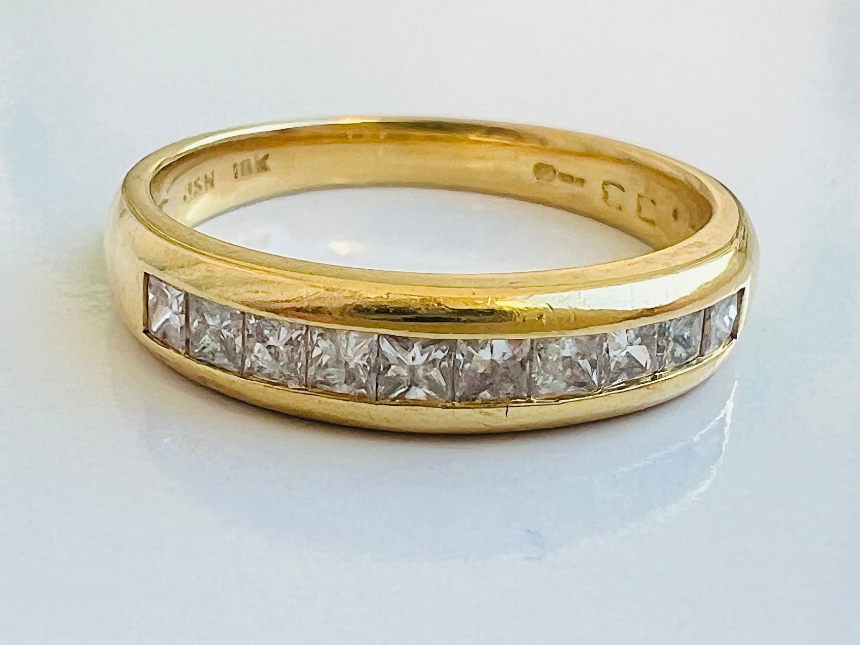 18ct Gold Ten - Stone Diamond Ring – Ring-Life