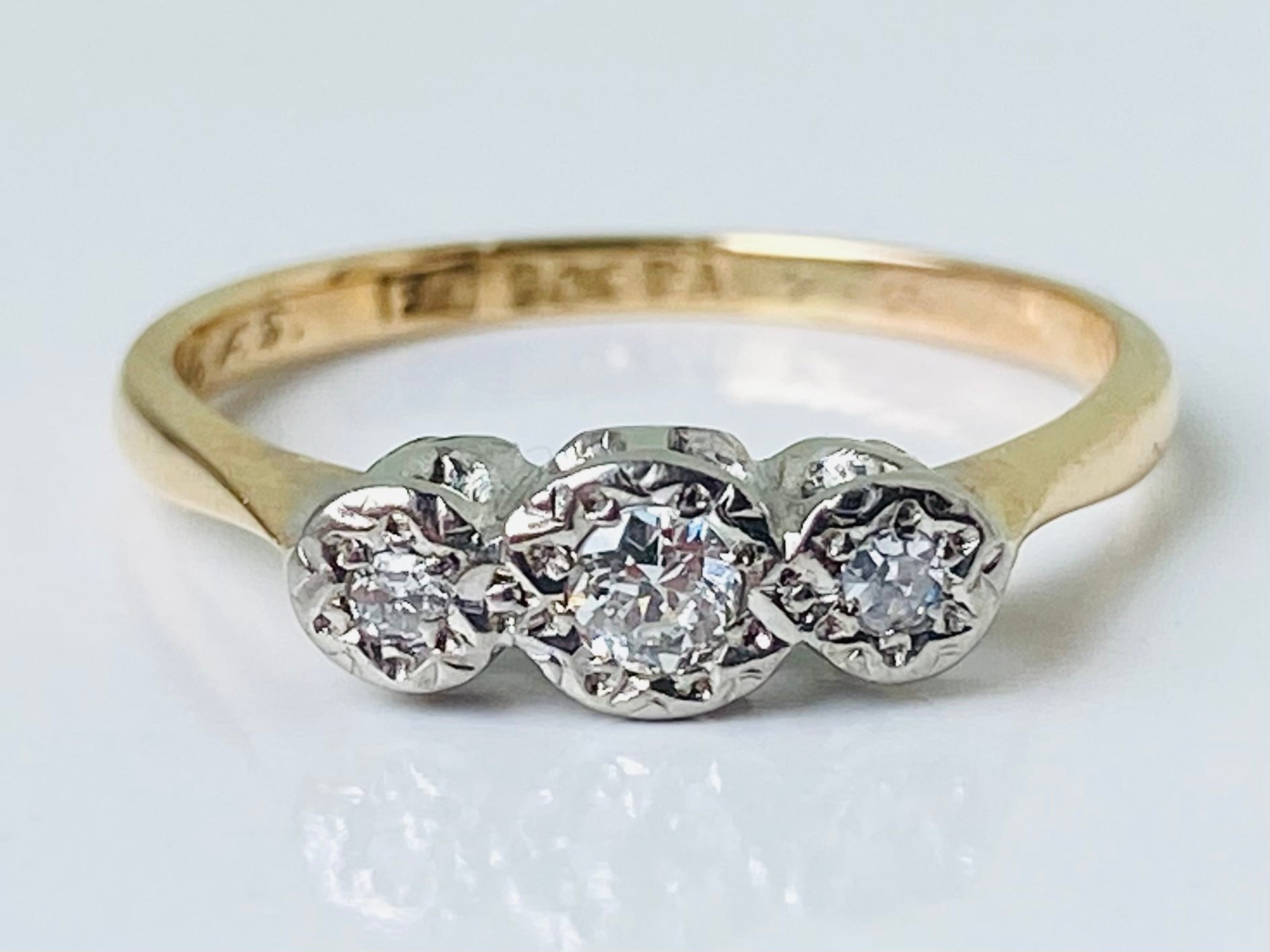 Antique 9ct Gold Diamond Ring – Ring-Life